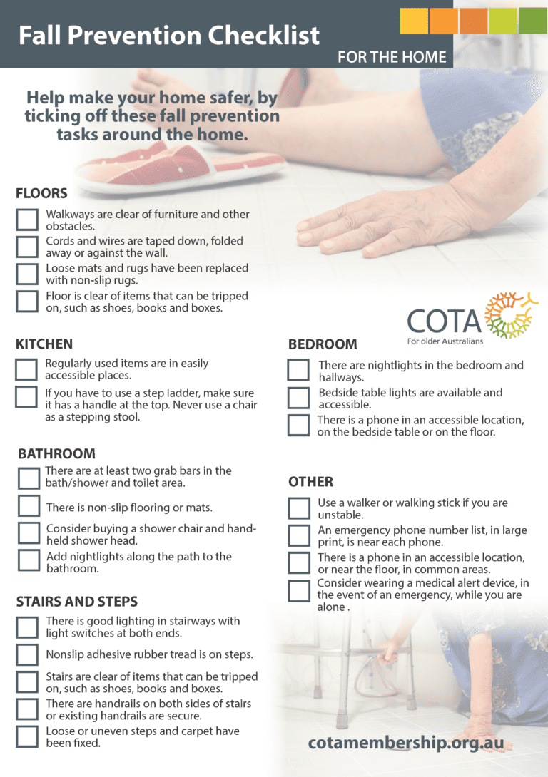 Fall Prevention Checklist | COTA Insurance