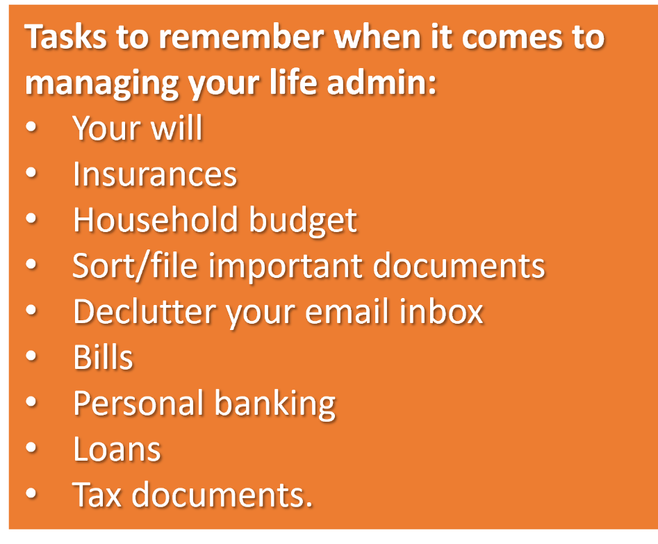 Keeping on top of life admin | COTA Insurance